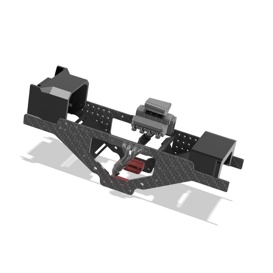 PTW Carbon Racing Chassis for the FMS FCX24 Smasher – Crawlers N Customs